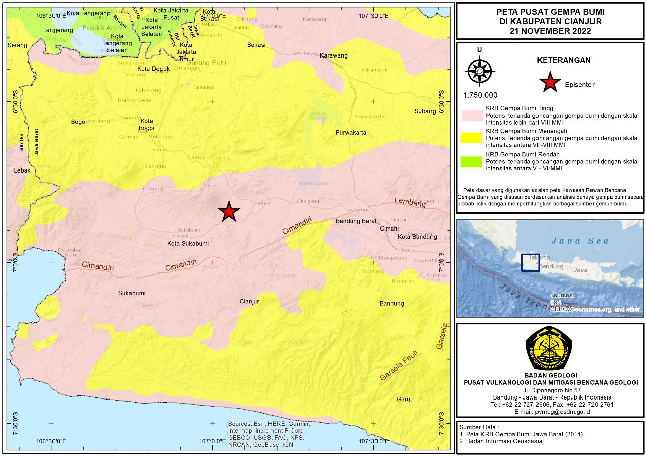 Badan Geologi Jelaskan Penyebab Gempa Cianjur: Kawasan Rawan Bencana